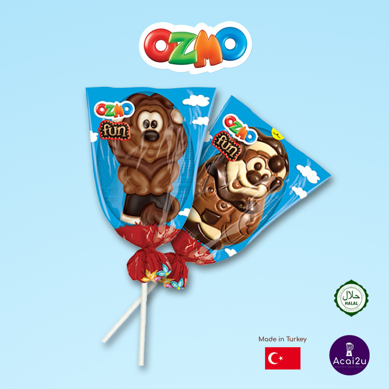 Ozmo Fun Milk, White & Bitter Lollipop Chocolate 23g | Shopee Malaysia
