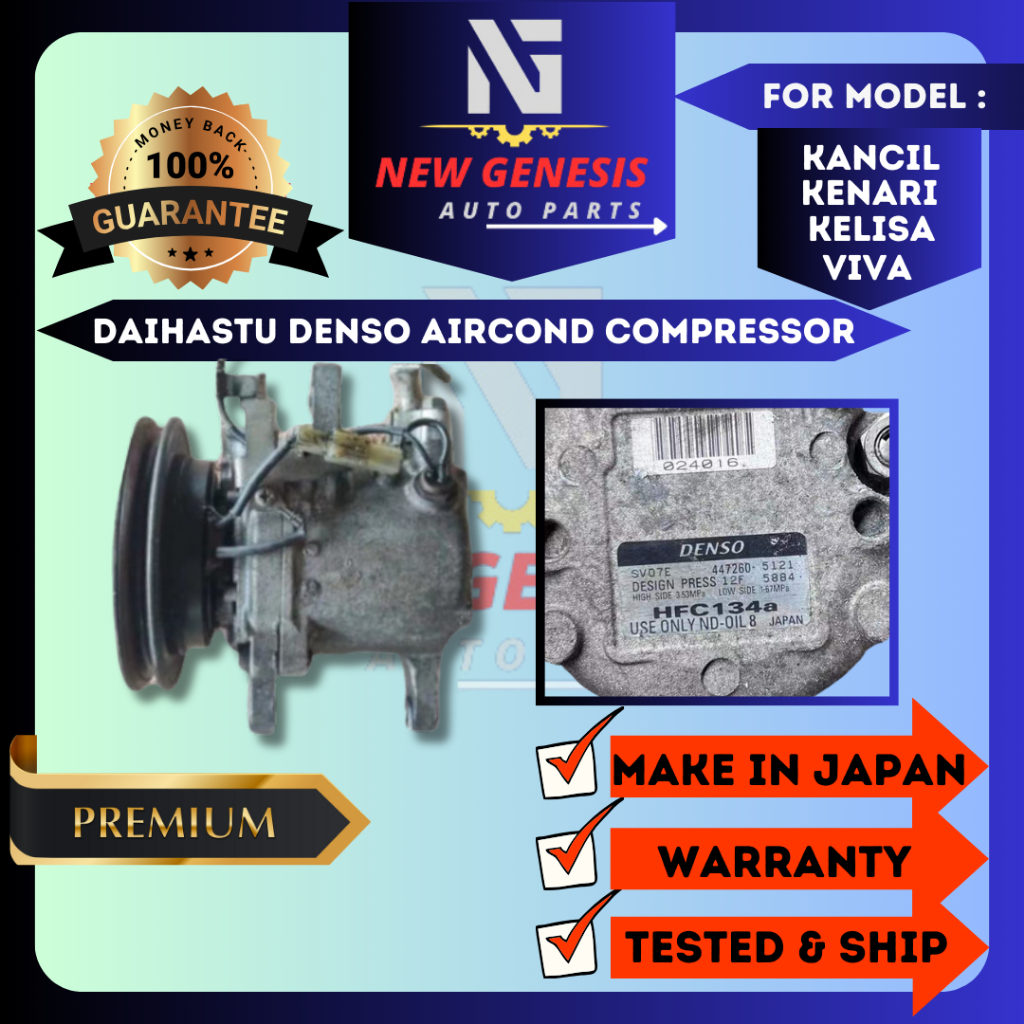 Original Japan Denso Perodua Kancil Viva Kelisa Kenari Aircond ...