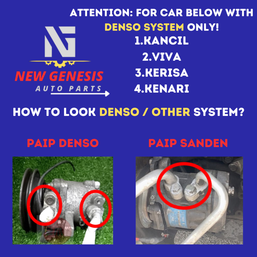 Original Japan Denso Perodua Kancil Viva Kelisa Kenari Aircond ...