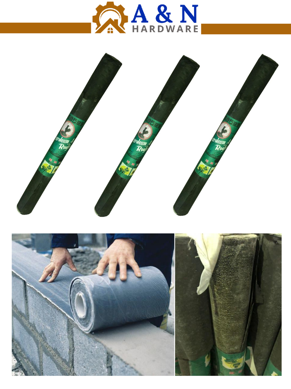 7M x 1M Heavy Duty Tarred Waterproof Roofing Felt Underground ...