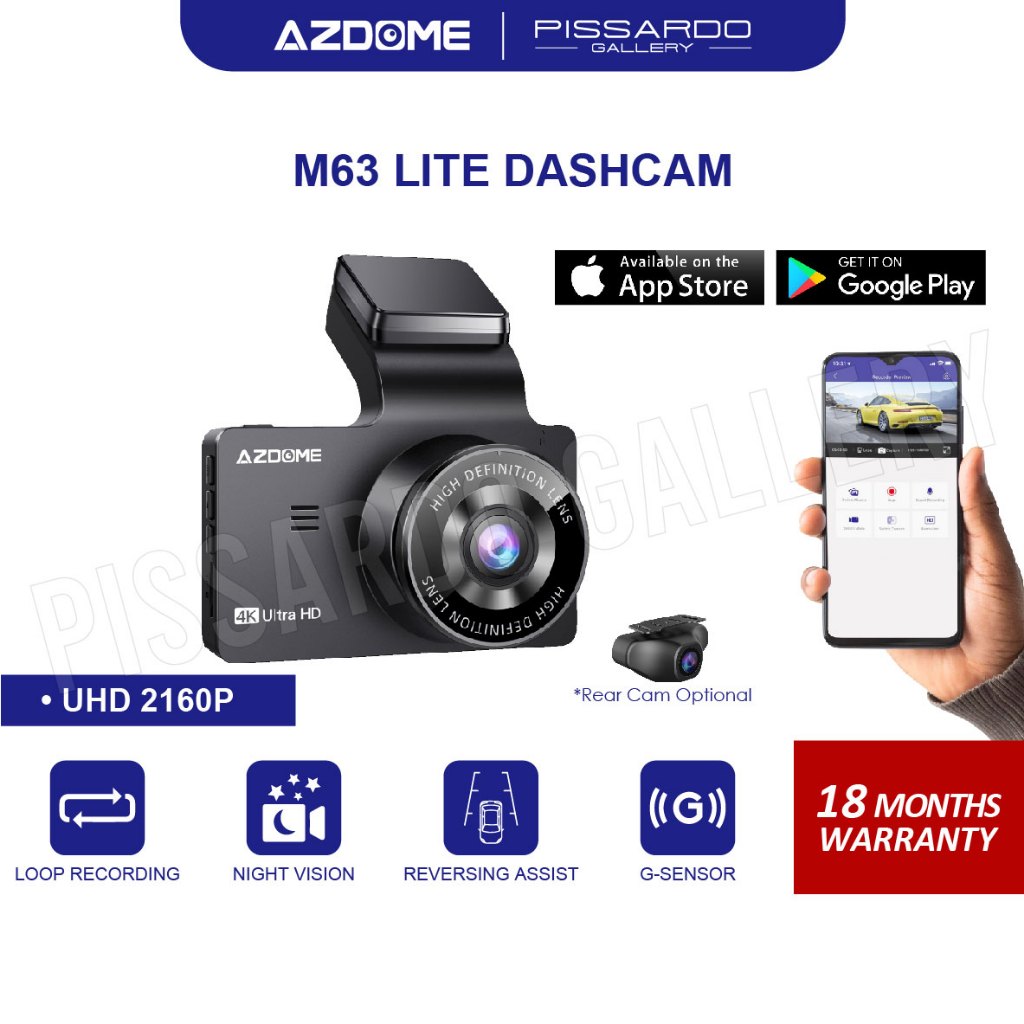 【AZDOME】M63 Lite 2160P/4K Ultra HD Dual Channel Front & Rear DashCam ...