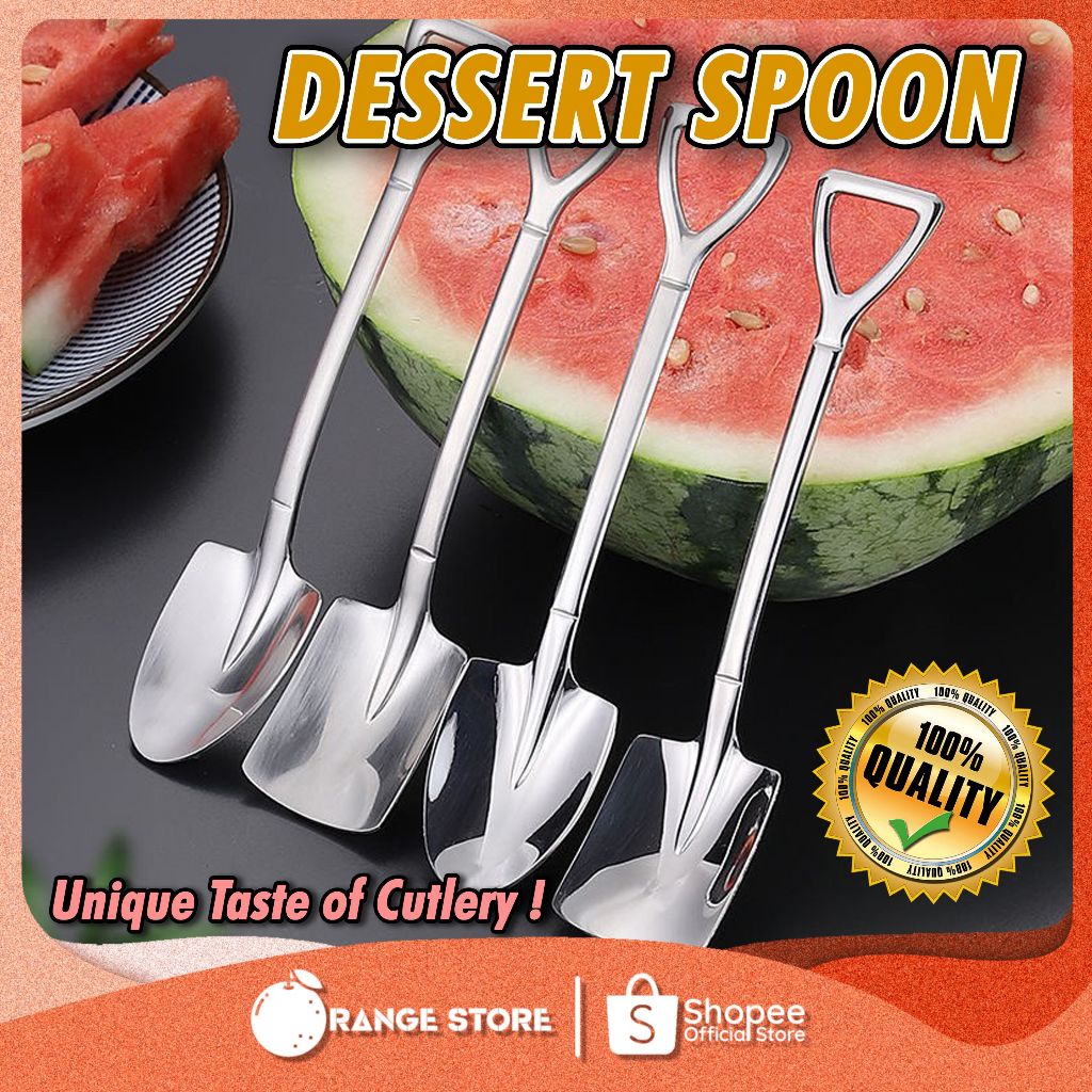 Spade shovel spoon Small spoon stainless steel spoon Mini korean ...