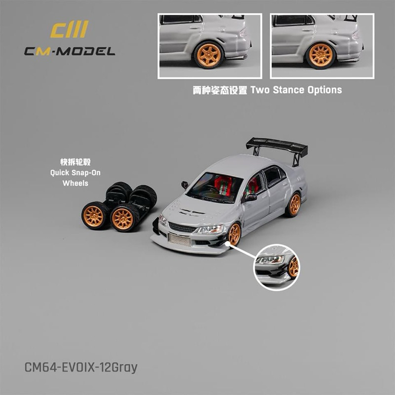 CM Model 1/64 Voltex Mitsubishi Lancer Evolution IX - Grey | Shopee ...