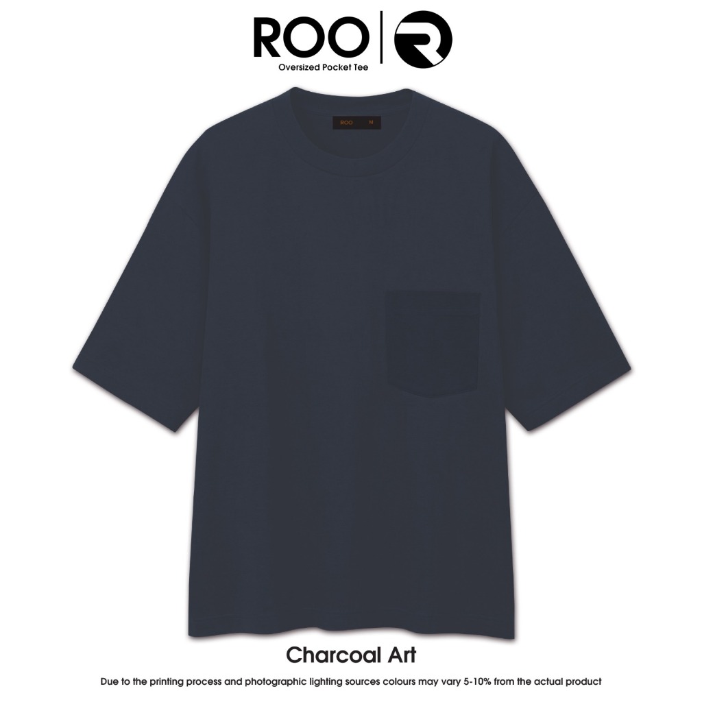 ROO Oversized Pocket T-Shirt Multiple Colour 100% Cotton Men/Woman ...