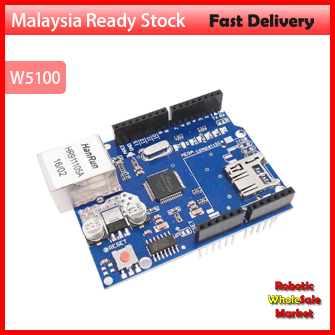 Ethernet W5100 Wifi Internet Shield with micro SD card slot for Arduino ...