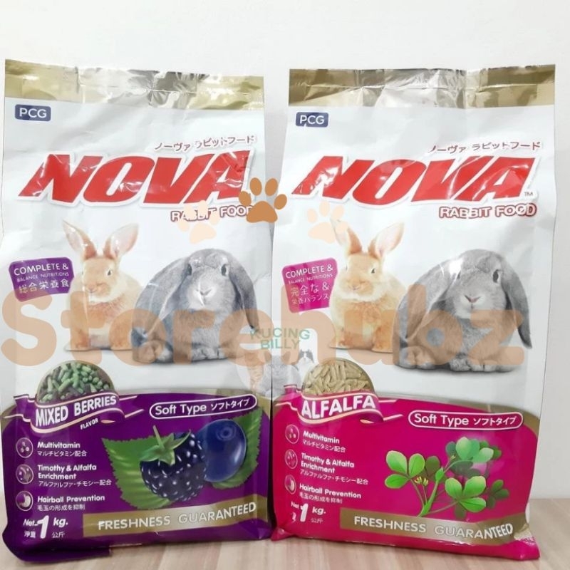 Nova Rabbit food premium 1kg Alfafa&mixed berries | Shopee Malaysia