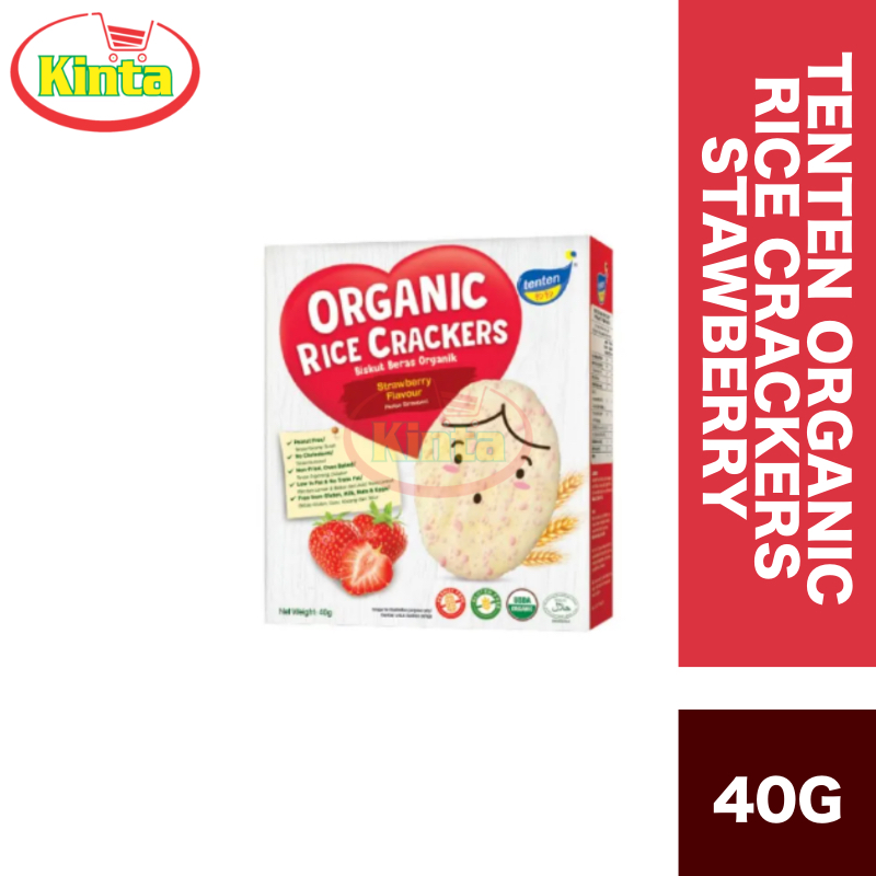 Tenten Organic Rice Crackers | Biskut Beras 40g | Shopee Malaysia