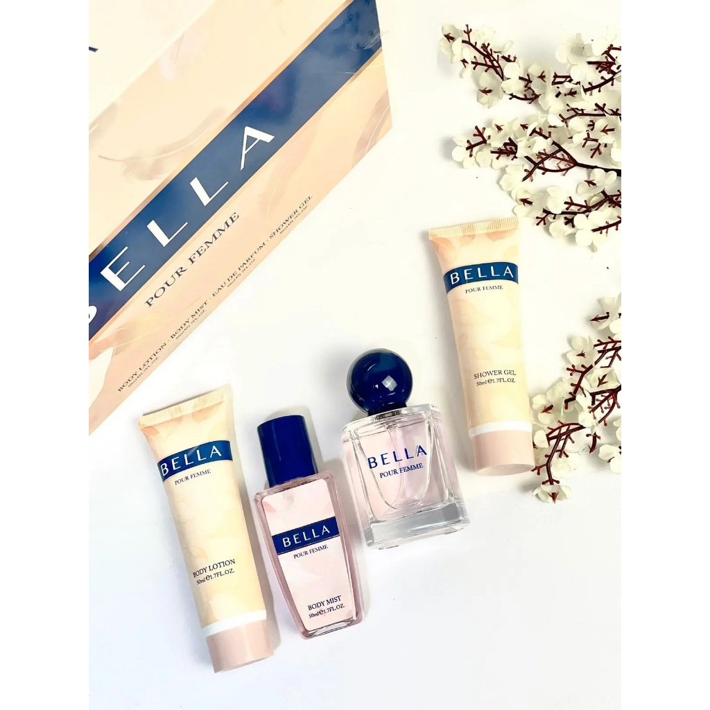 Bella 4 in 1 Perfume Gift Set Women Perfume Set Body Mist Lotion ...