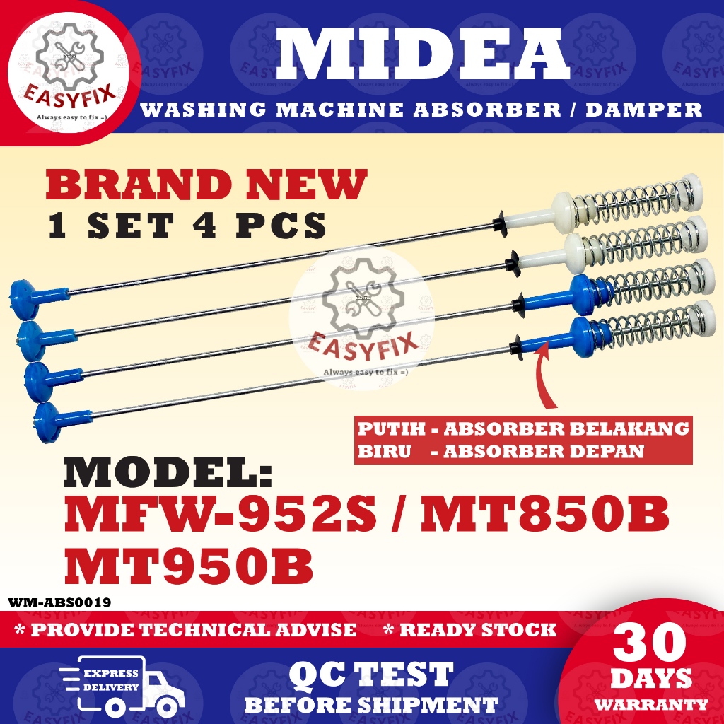 MFW-952S / MT850B / MT950B MIDEA Washing Machine Absorber (DAMPER ...