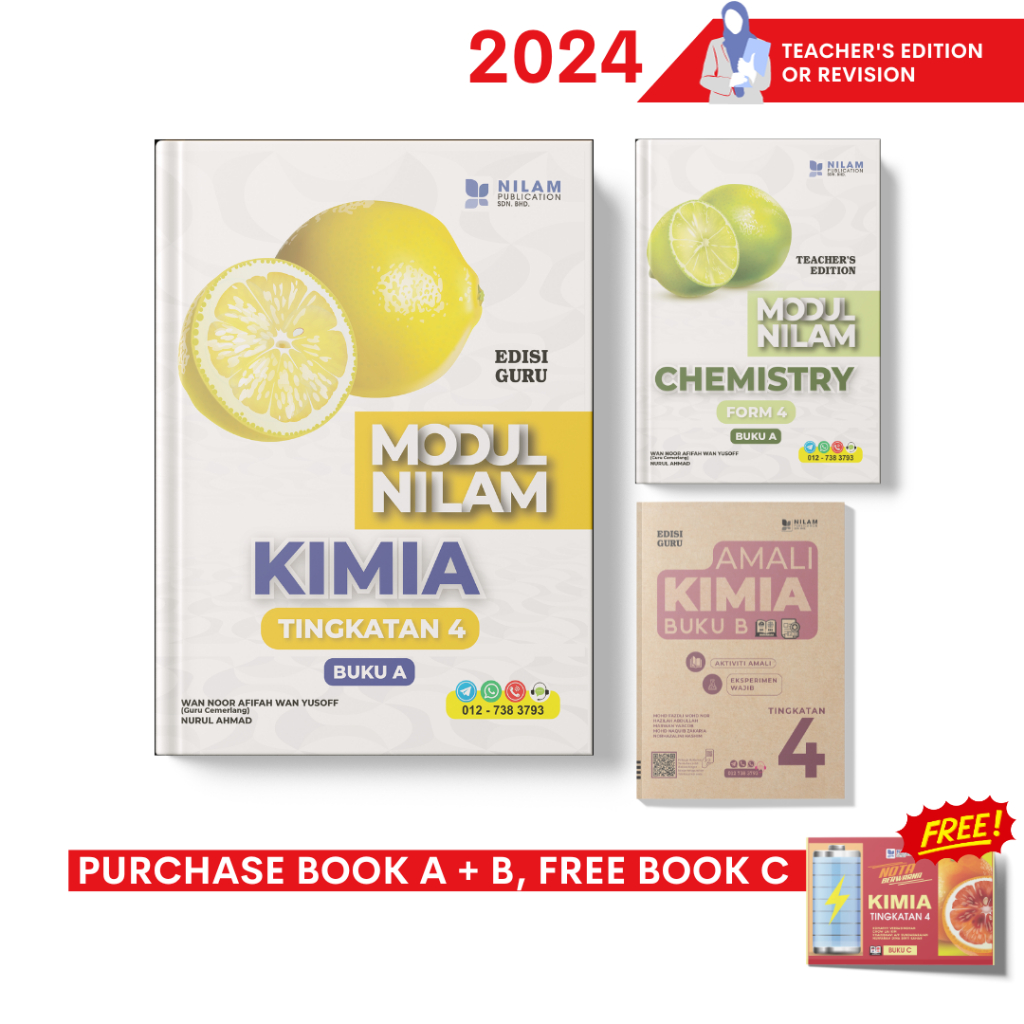 NILAM *EDISI GURU* Kimia Chemistry Tingkatan 4 (2024) Buku A B Modul Amali | Shopee Malaysia