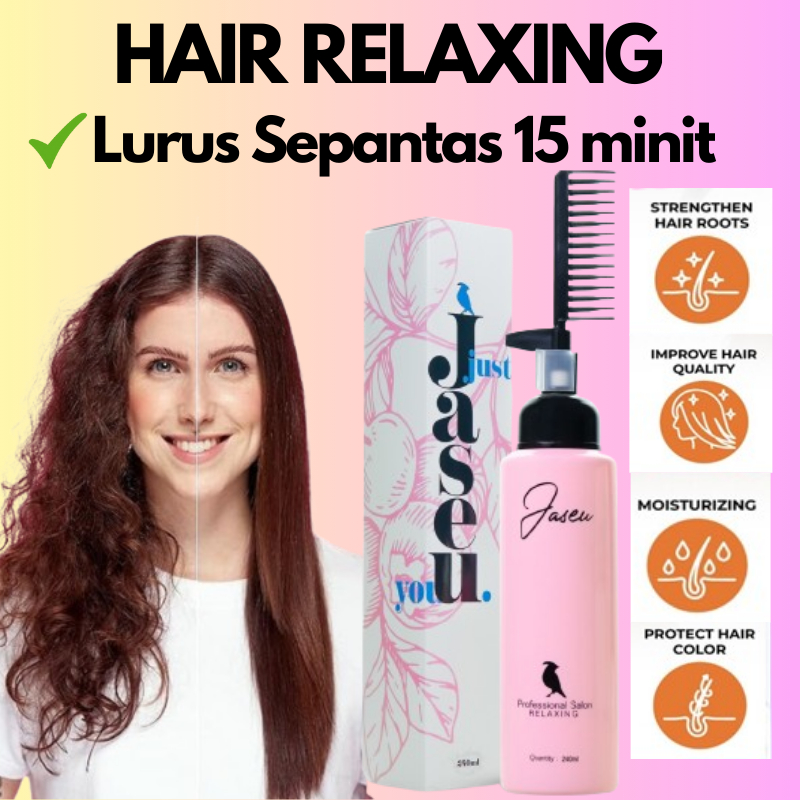 Jaseu Hair Relaxing Relaxer (240ml) - Krim Luruskan Rambut Straight ...