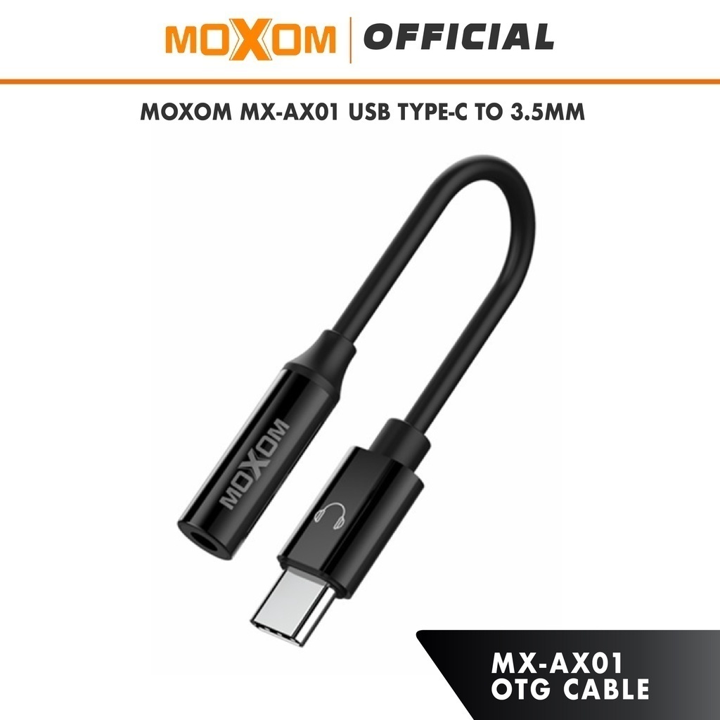 Moxom MX-AX01 USB Type-C To AUX Jack Plug Convertor Headphone Adapter ...