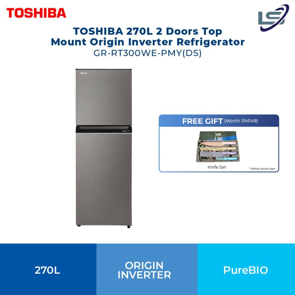 TOSHIBA 220L/270L/310L 2 Doors Top Mount Origin Inverter Refrigerator ...