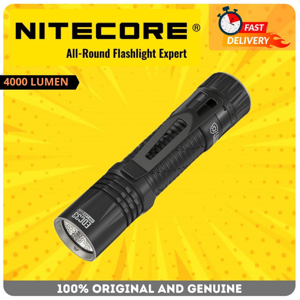 🔥100% ORIGINAL🔥 Nitecore EDC33 4000 Lumen EDC Flashlight | Shopee Malaysia