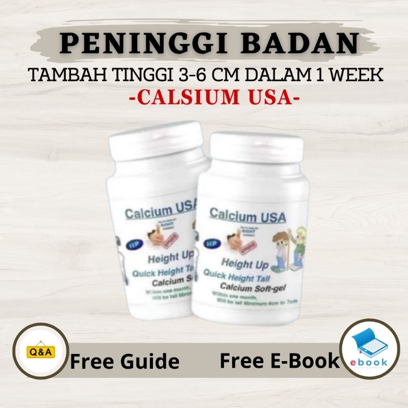 HEIGHT UP SUPPLEMENT | CALCIUM USA | UBAT TINGGI BADAN CALCIUM USA ...