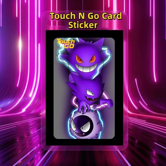 Pokemon Gengar Series Touch n Go Card Sticker Cover (Waterproof, High ...