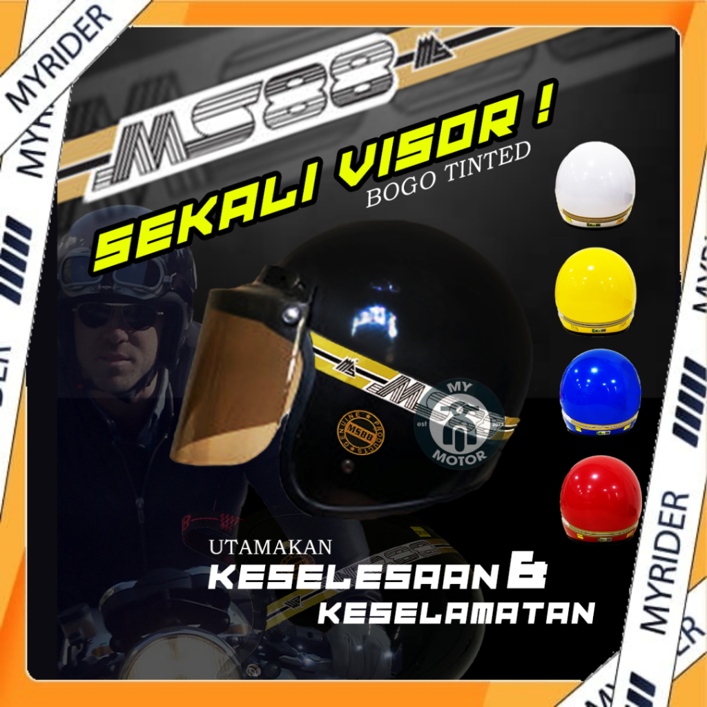 MS88 Helmet 100% ORIGINAL [Tali Tulisan Merah] MURAH Wholesale Price ...