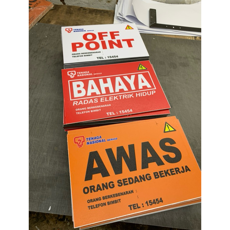 TNB Hanging Signage 3in1 Set Substation / Pencawang (6pcs) | Shopee ...