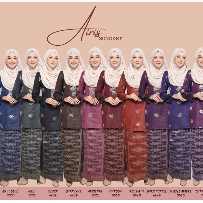 AIRIS GOLD SONGKET TENUN BUNGA RAYA MINI KURUNG MODEN CQ | Shopee Malaysia