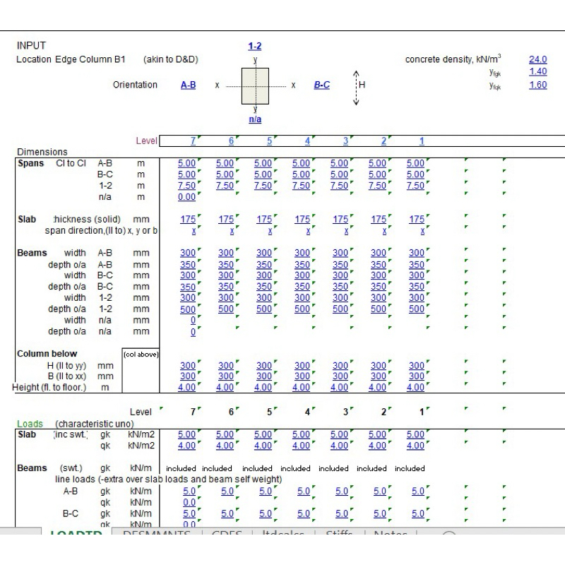RC Column Load Taking Down Design Excel Spreadsheet | Shopee Malaysia