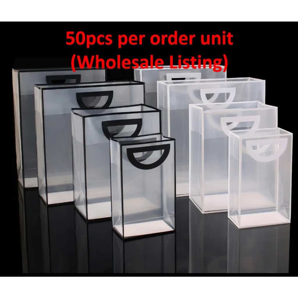 Wholesale Purchase (50pcs) Handle PP Frosted Gift Bag For Flower ...