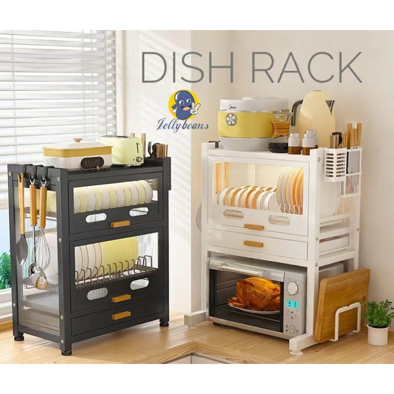 Drawer Dish Rack Dish Drainer Kitchen Storage Cabinet Rack Multipurpose ...