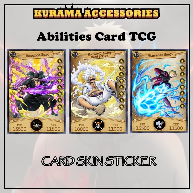 ( PART 1 )One piece TCG CARD Manga Touch n Go Card Sticker Cover ...