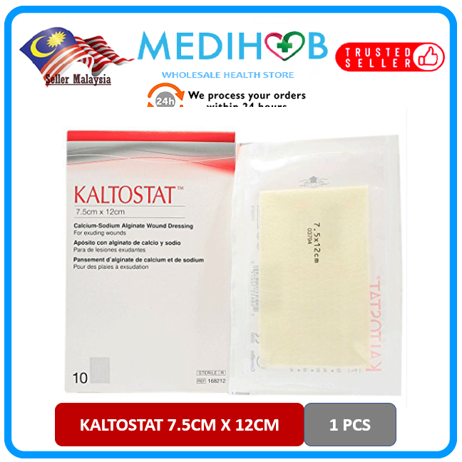 KALTOSTAT Calcium-Sodium Alginate Wound Dressing 7.5cmx21cm (1pcs ...