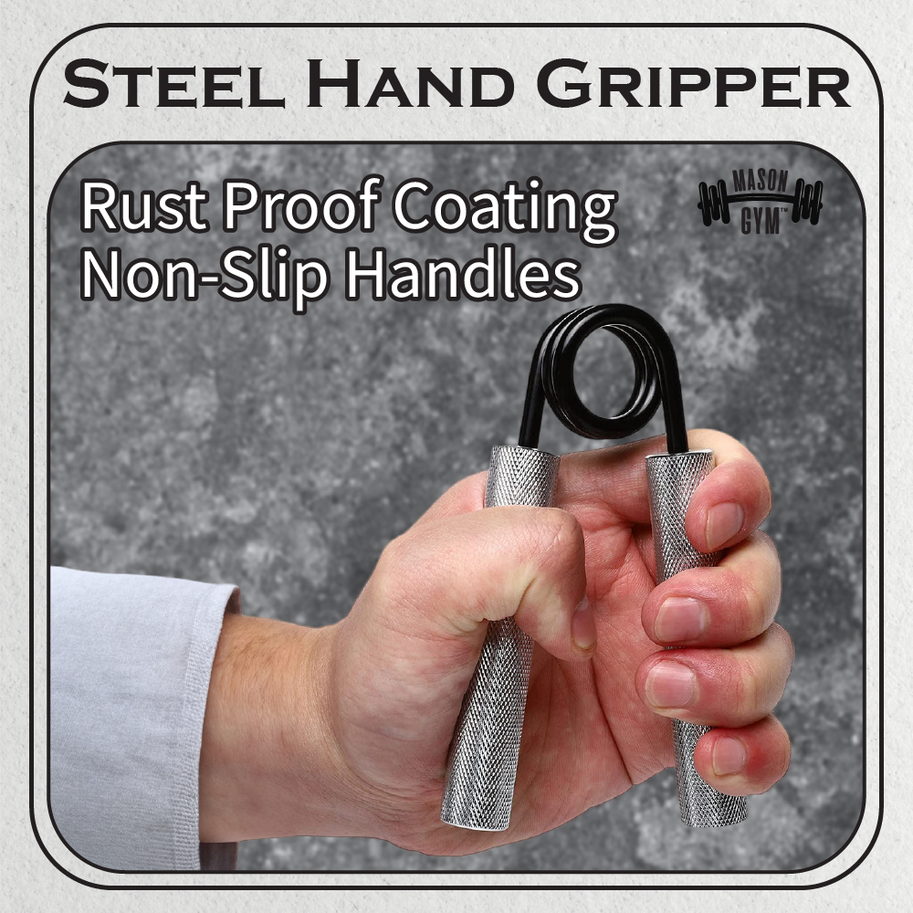 MasonGym™ Stainless Steel Hand Grip Finger Metal Hand Grippers Fitness ...