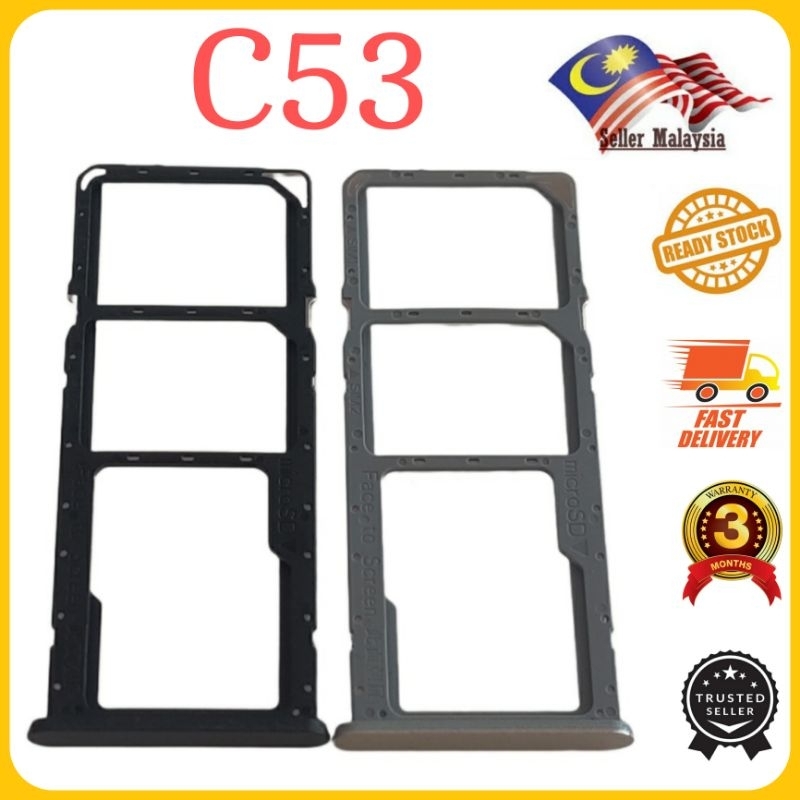 SIM TRAY HOLDER COMPATIBLE FOR REALME C53 SIM TRAY SLOT TEMPAT LETAK ...