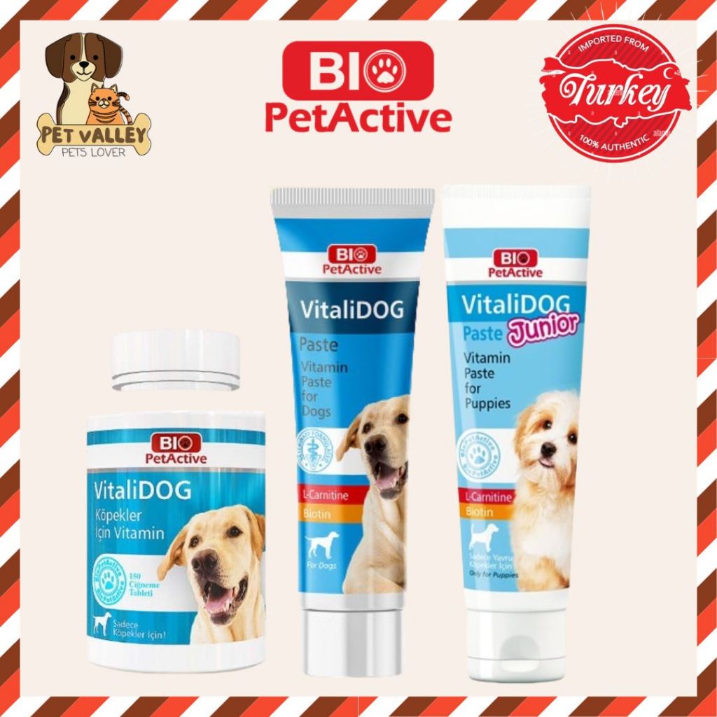 BioPetActive VITALIDOG Multivitamin Tablet / Dog Paste / Junior Paste ...