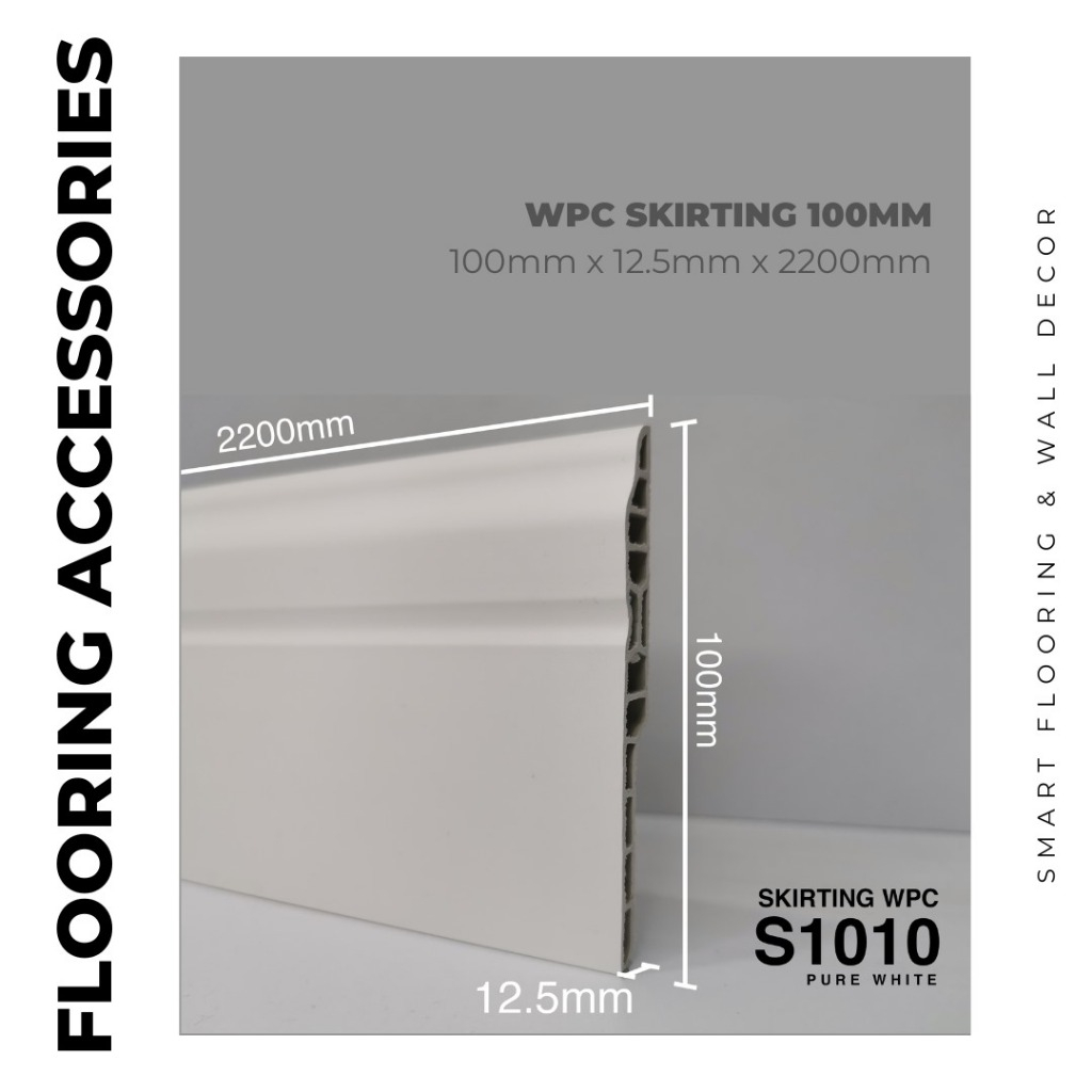 WPC Skirting 100mm - 2200mm Long Wall Skirting | Shopee Malaysia