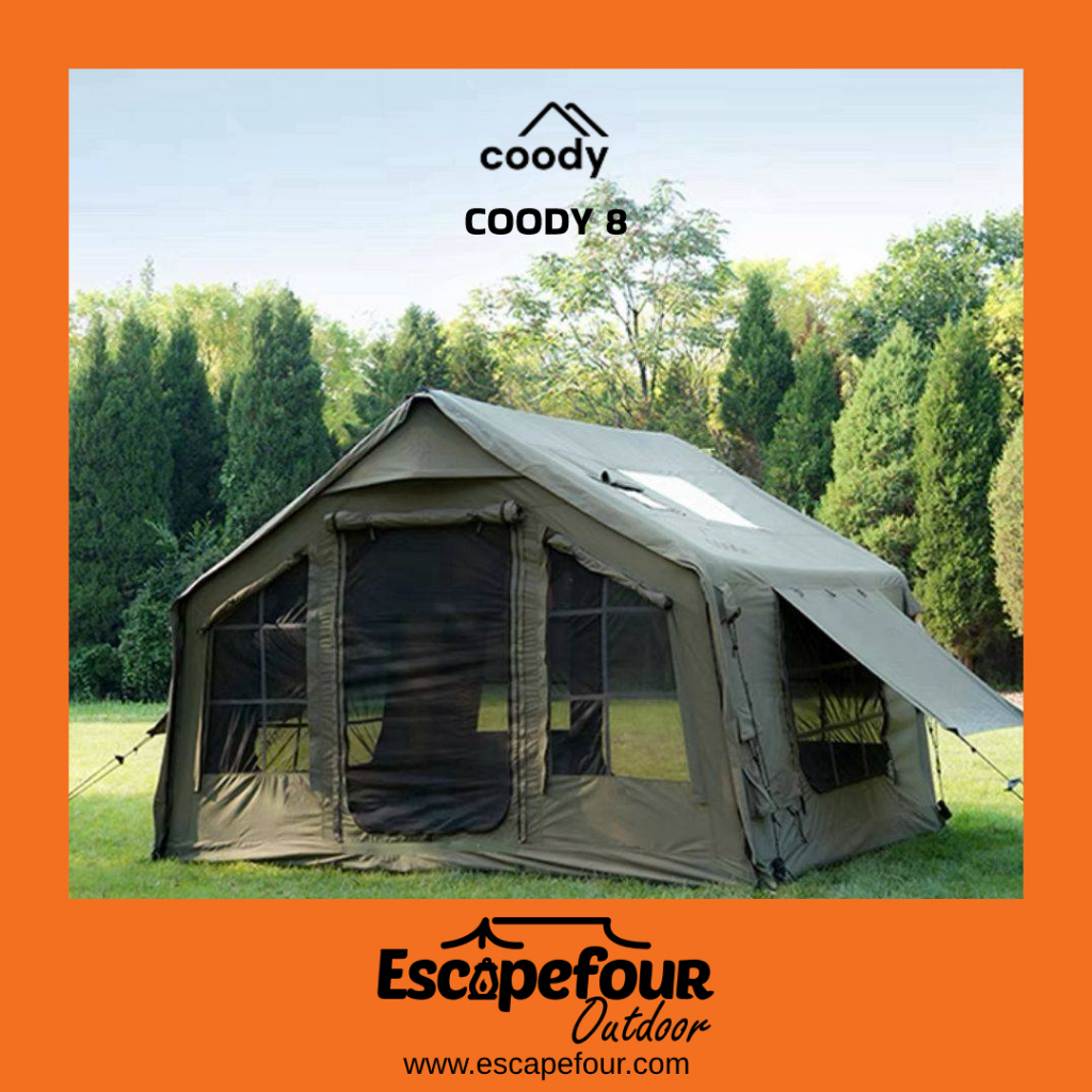 Coody 8.0 Inflatable Tent (Army Green/Beige) | Shopee Malaysia