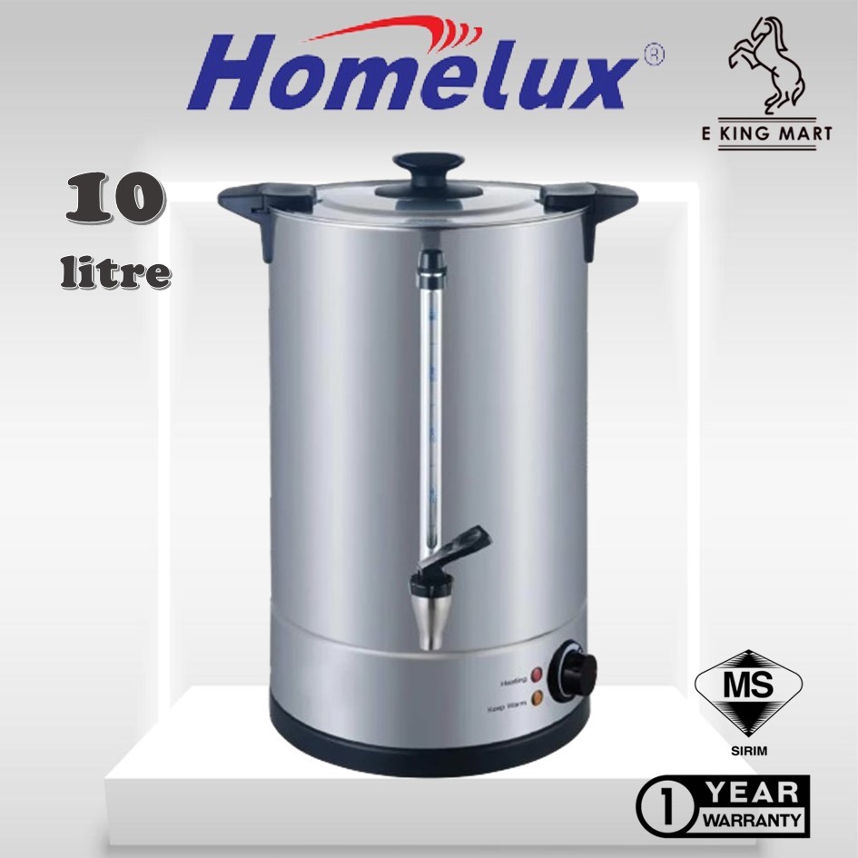 HOMELUX Double Wall Electric Stainless Steel Tank Water Boiler 10L ...
