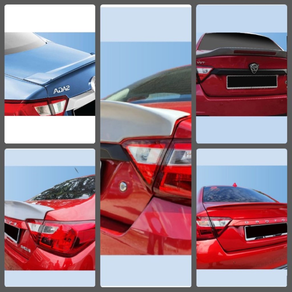 Proton Saga 3rd Generation VVT OEM Ducktail Spoiler Body Kit PU Fiber ...