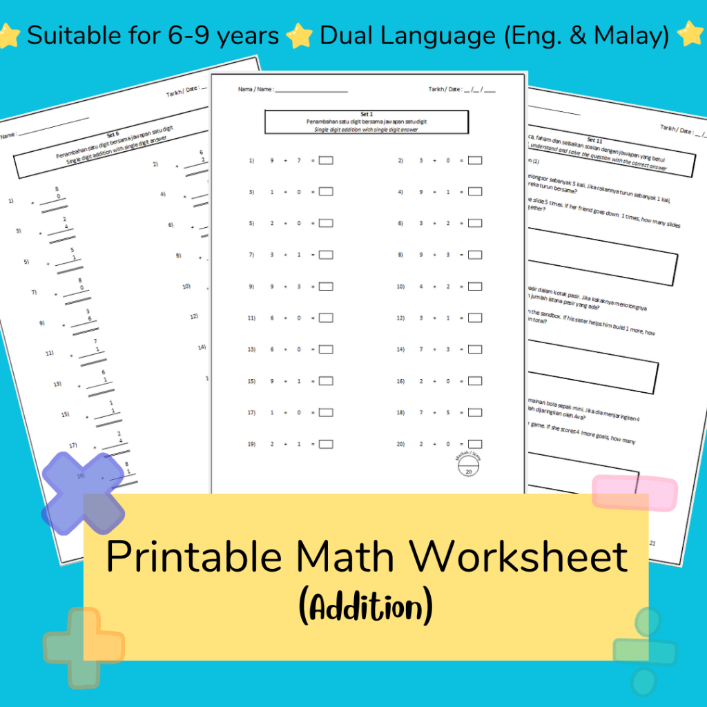 [PDF] Printable Math Worksheets | 220 Questions | Addition | Dual ...