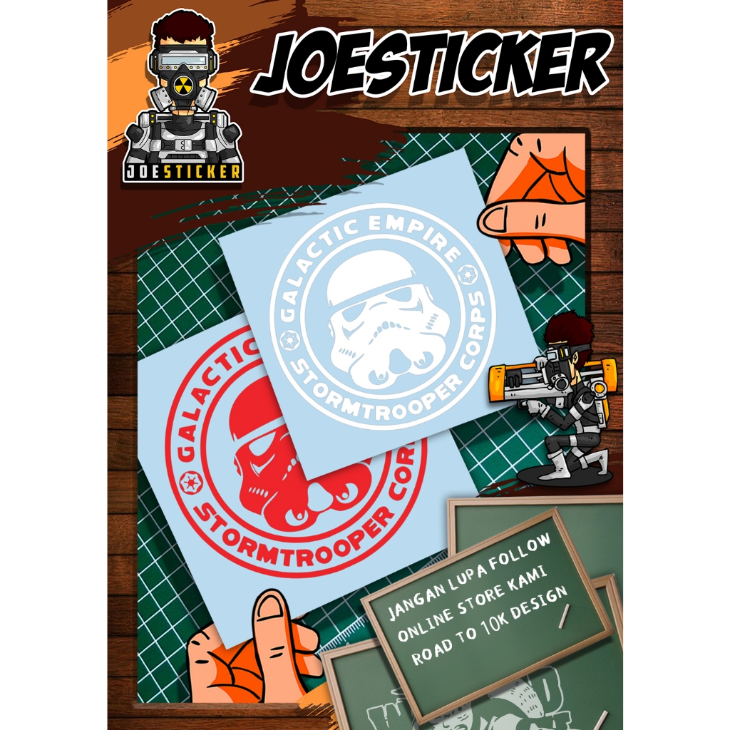 STICKER STORMTROOPER ( STAR WARS ) PELBAGAI SAIZ DAN WARNA | Shopee ...