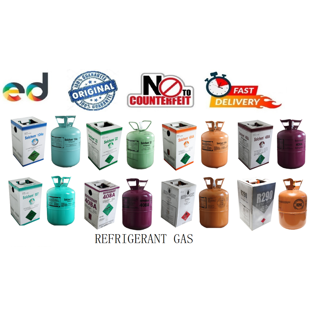 SOLCHEM REFRIGERANT GAS R22/134A/404A/410A/408A/R507/R600/R290 | Shopee ...