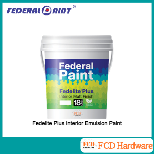 FEDERAL PAINT [18Litre] 7701 white Fedelite Plus Interior Emulsion ...