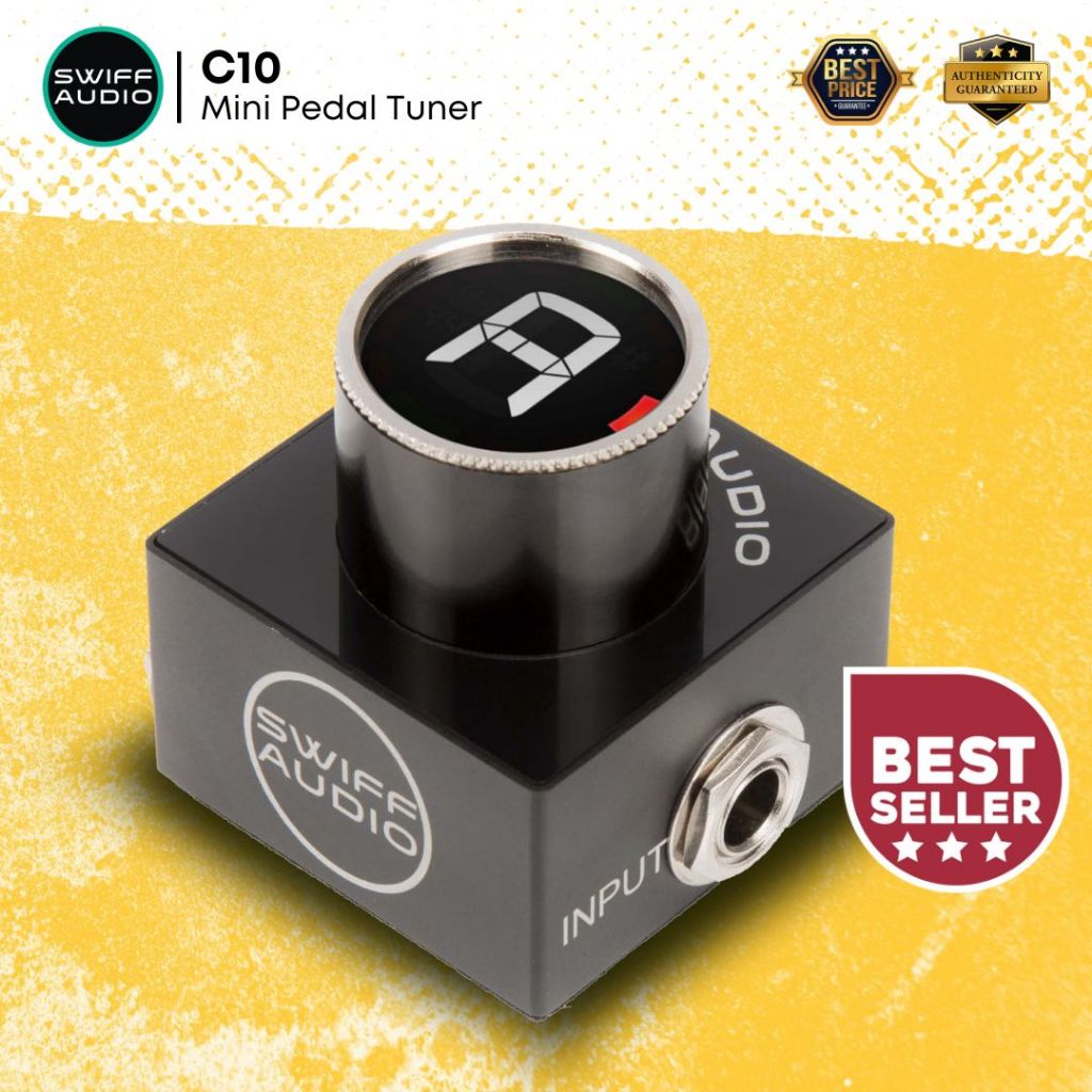 SWIFF Audio C10 Mini Pedal Tuner LED Display (Chromatic Tuning) - ( C ...