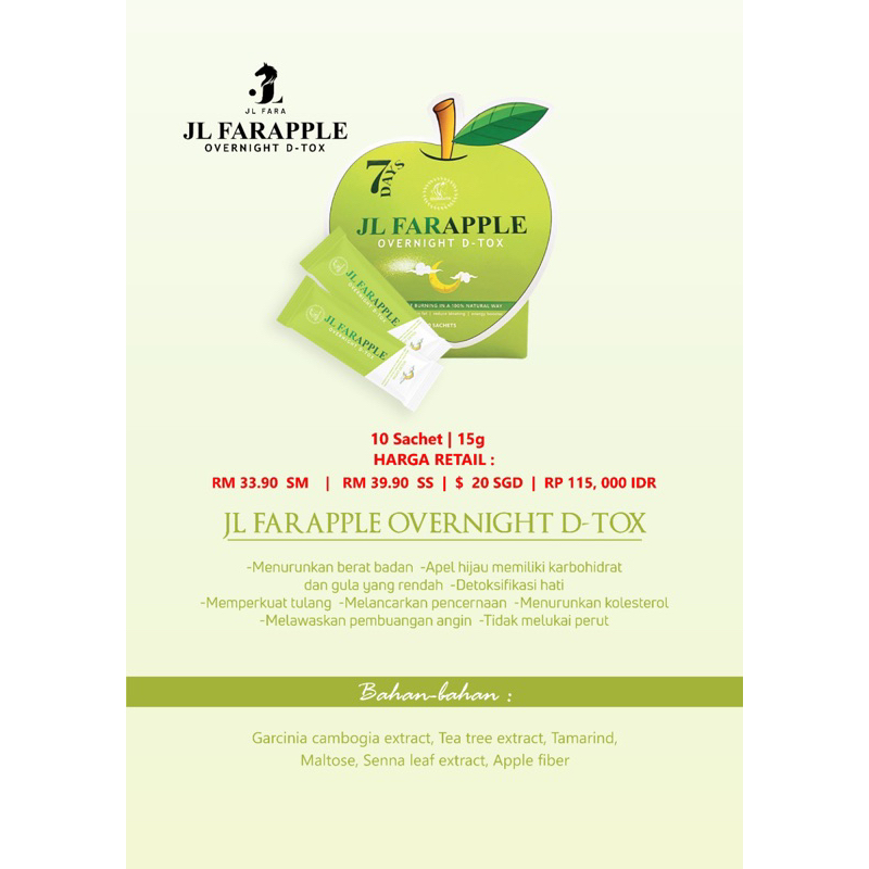 JL FARA APPLE DETOX ORI HQ + FREEGIFT (beli dan menang kereta AXIA ...