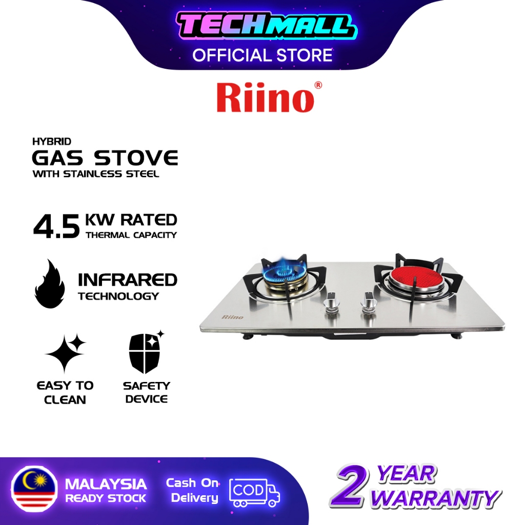 Riino XK202 304 Stainless Steel Gas Stove Build-In / Tabletop Hybrid ...