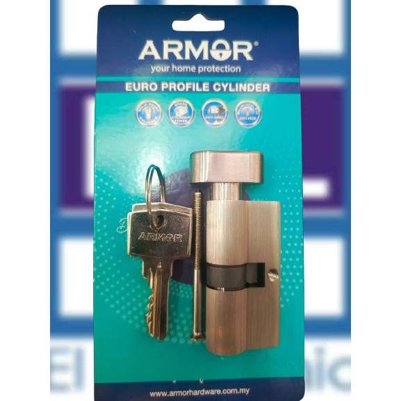 ARMOR SOLID BRASS SINGLE KEY & THUMBTURN CYLINDER APC-AD60/70MM (SN ...