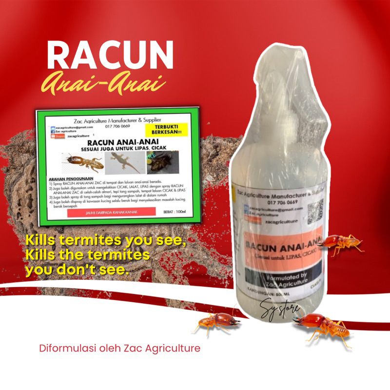 Zac Agriculture Termite Repellent Spray 100ml / 500ml ( Semburan ...