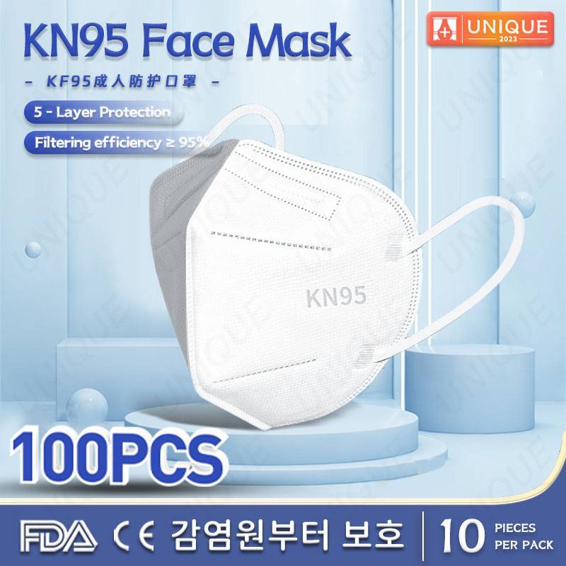 100PCS KN95 Face Mask 5 Layers Protection Anti-Virus Mask Medical Grade ...