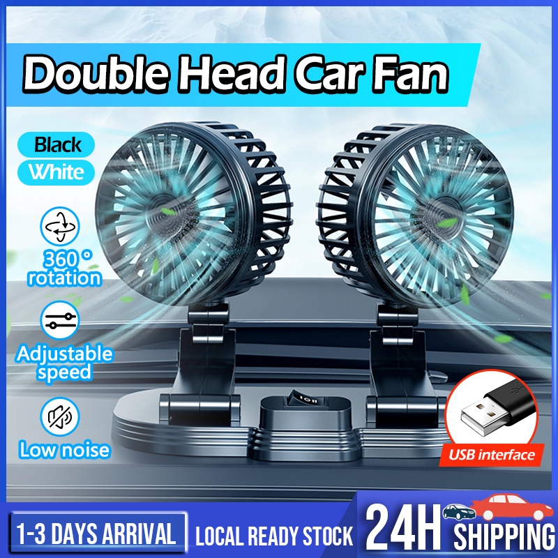 Car Cooling Fan 360° Rotatable Car Air Cooler USB Mini Fan Car Electric ...