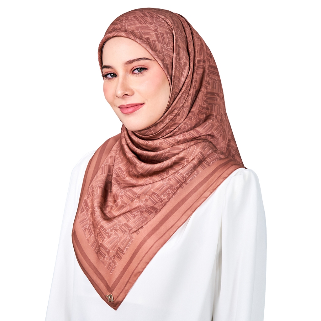 naelofar Monogram Matte Satin Square | Shopee Malaysia