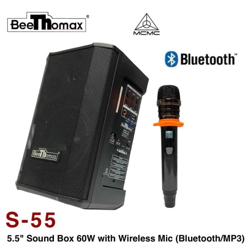BeeThomax S-55 Battery Powered 600watt Portable Speaker Bluetooth ...