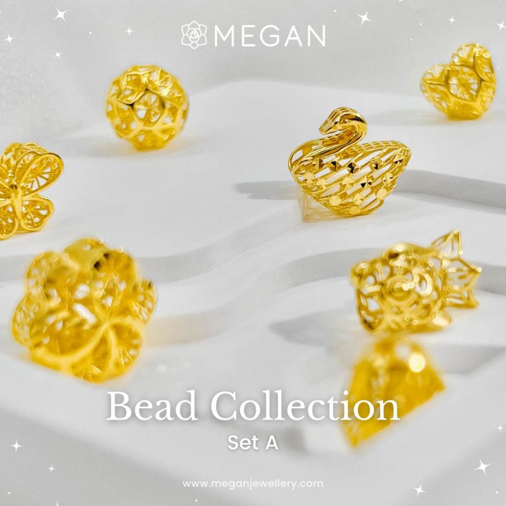 Megan Jewellery Bead Collection Set A Emas 916 | Shopee Malaysia