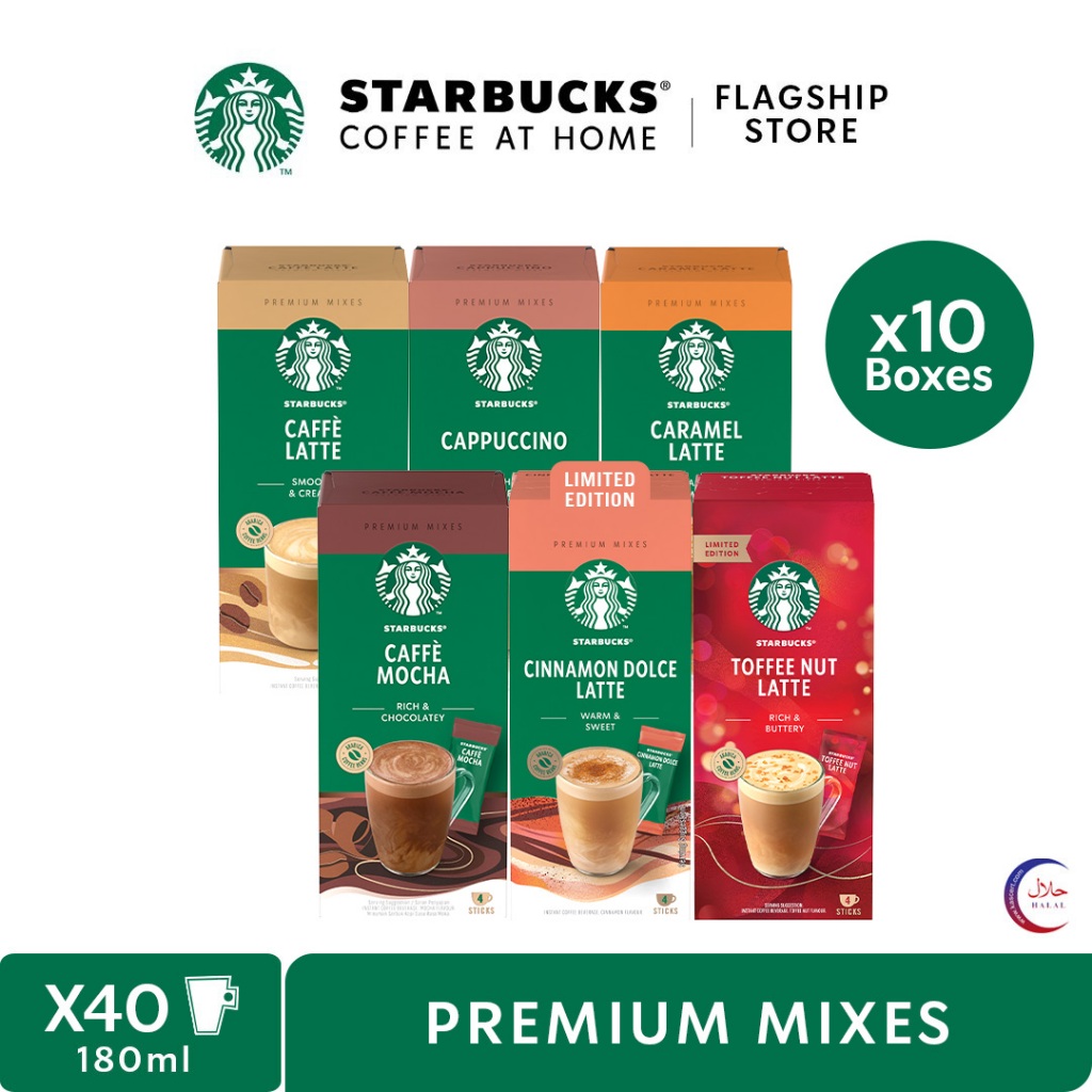 [Pack of 10] STARBUCKS® Premium Mixes, Box of 4 Sticks | Shopee Malaysia